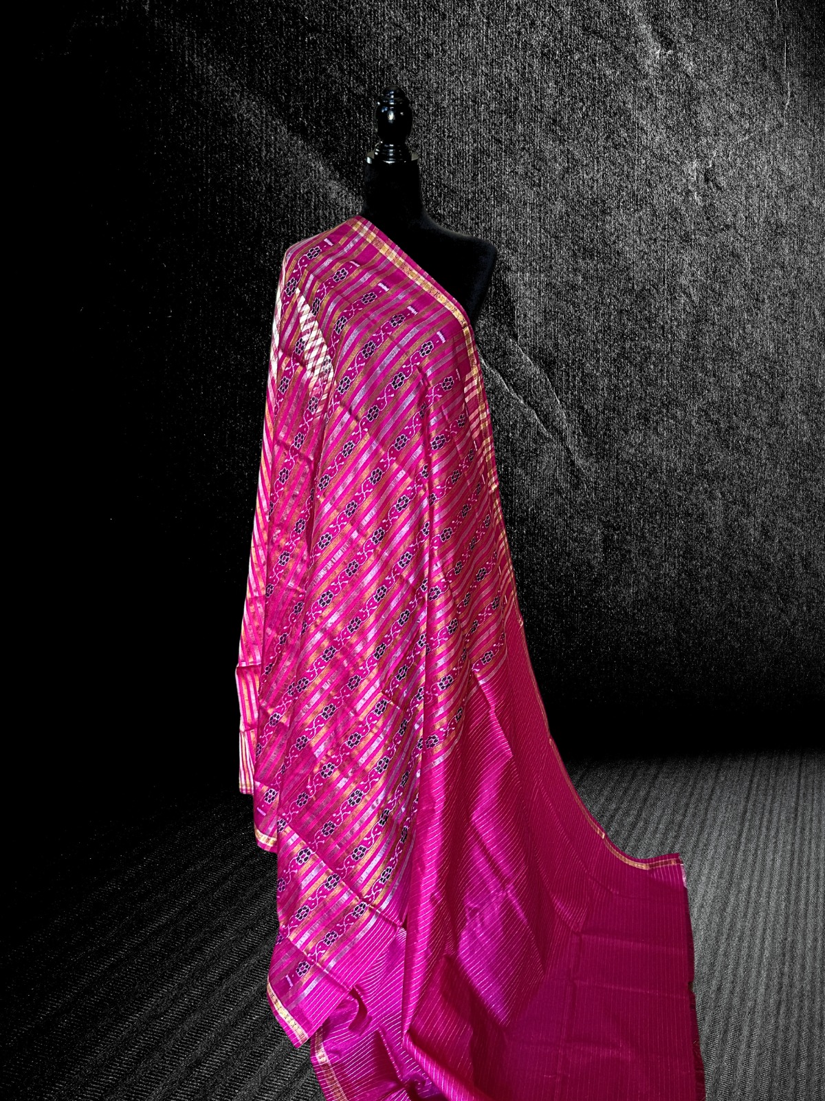 Pink Sambalpuri tissue silk saree exclusive striped Sona Rupa ...